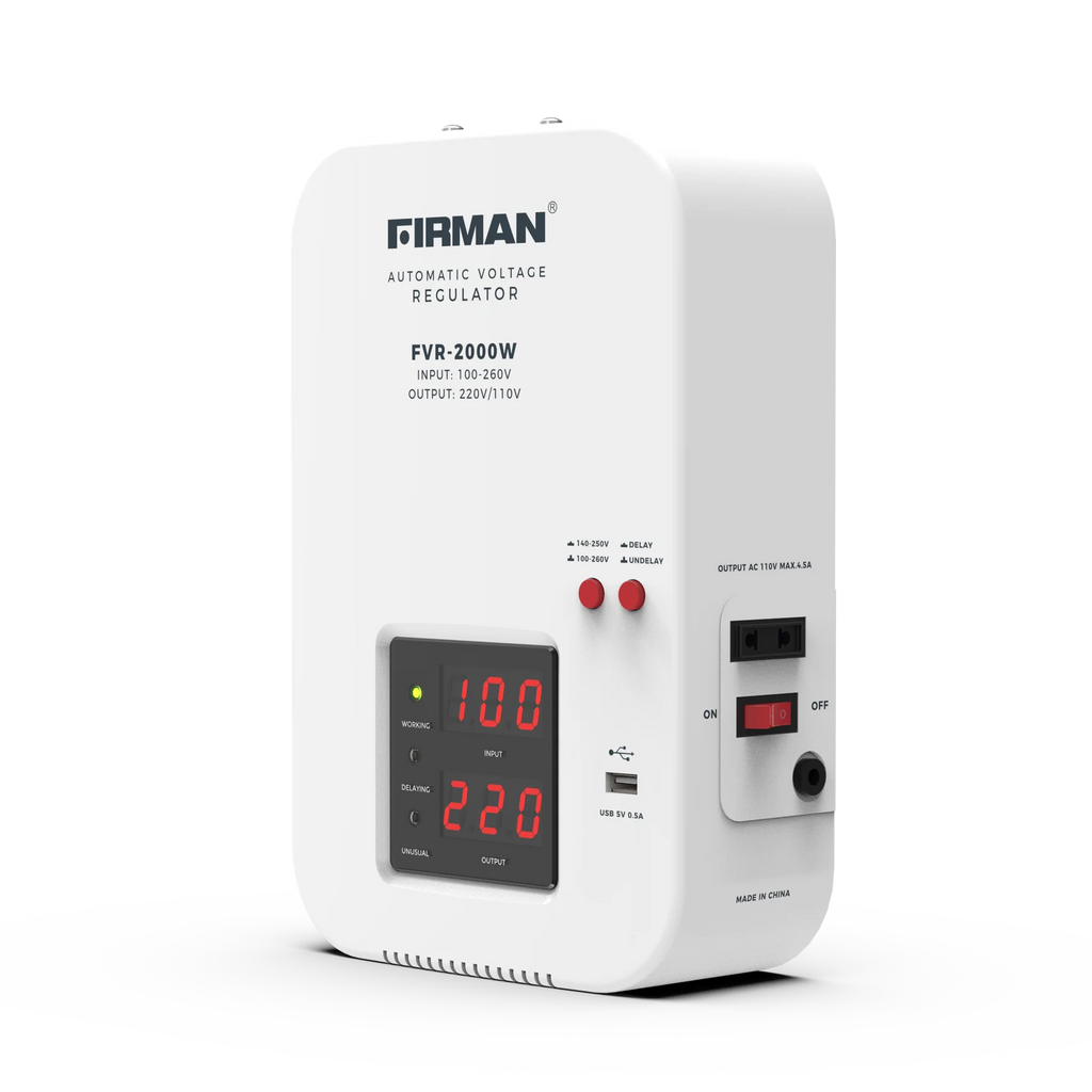 FIRMAN WALL MOUNTED STABILIZER FVR 2000W 2.0KVA – JAMARA HOME STORE